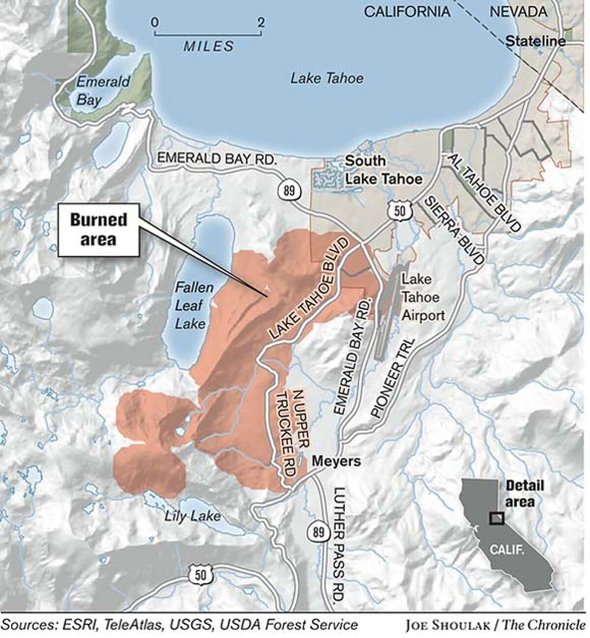 South Lake Tahoe blaze 40% contained