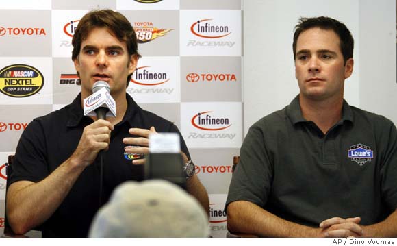 NASCAR AT INFINEON / Stars stymied over violations / Gordon, Johnson ...