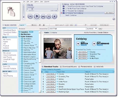 Playing to the Windows audience / New online music service gives Apple ...