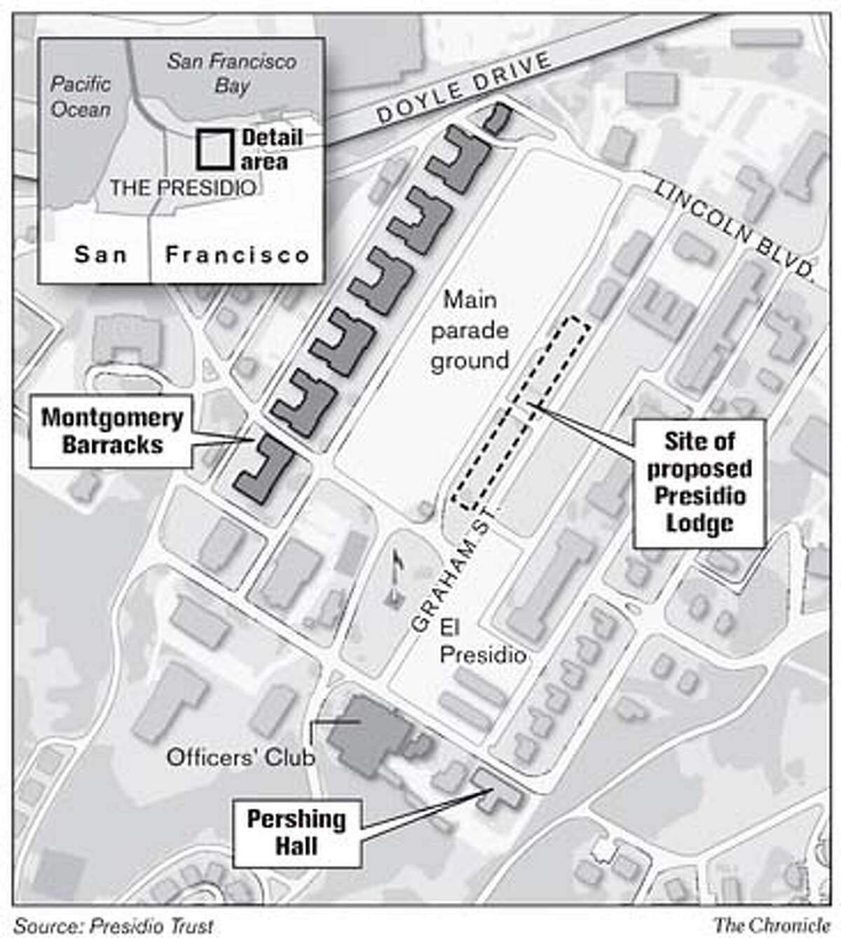 SAN FRANCISCO / Much at stake in Presidio Lodge plans / 3 finalists put ...