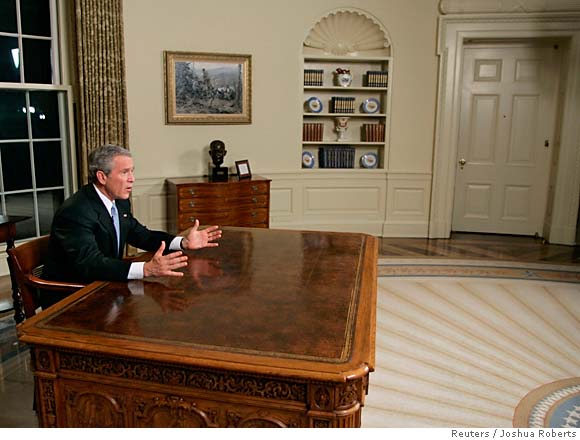 WHITE HOUSE PRESSES NATION FOR RESOLVE TO WIN IN IRAQ / BUSH: Speech ...