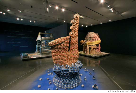 Artists find food for thought in tin towers that grace Napa gallery. It ...
