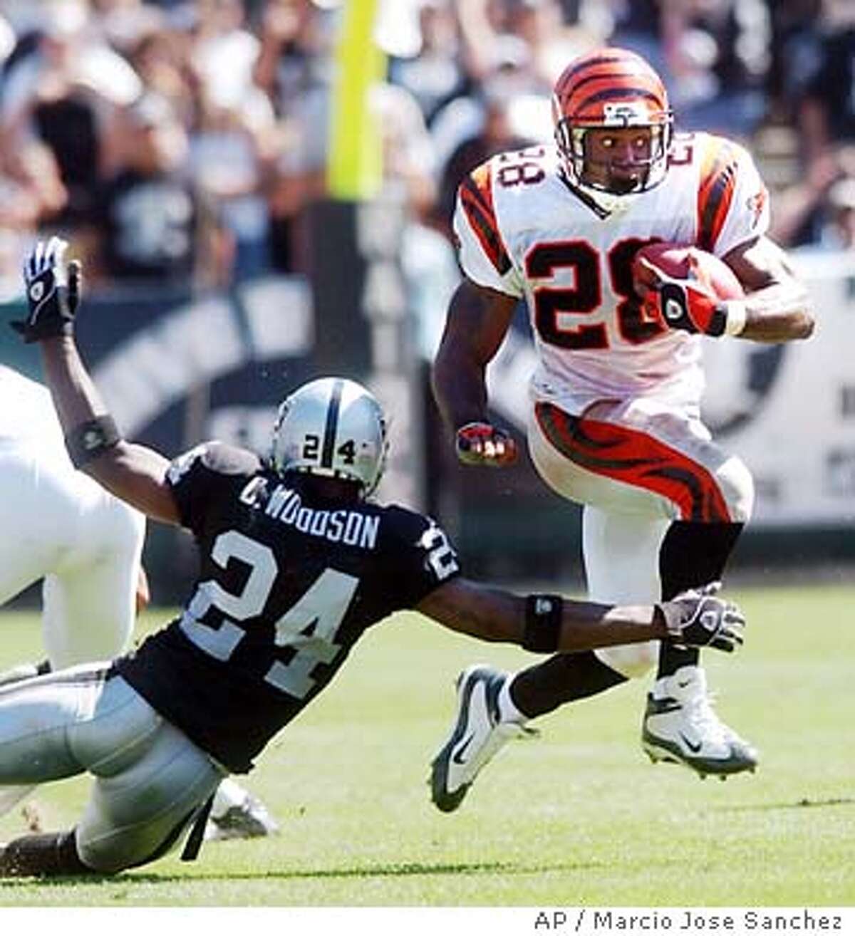 Bengals' own dynamic duo / Young receivers Johnson, Warrick outperform ...