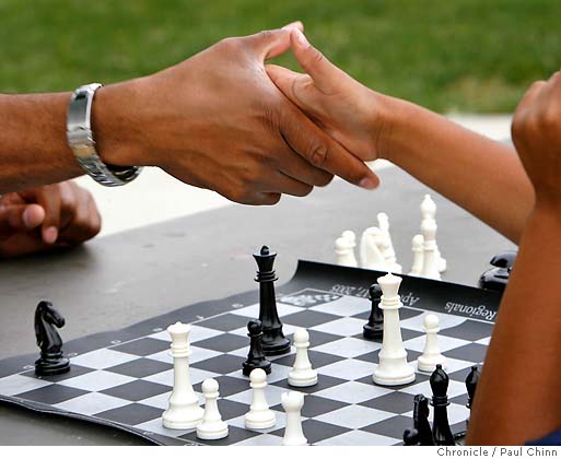 Hip-hoppers get their game on. Chess, that is.