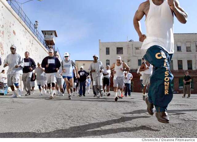 Their track is a grubby prison yard, but for these San Quentin inmates ...
