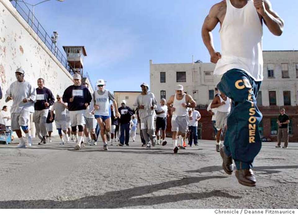 Their track is a grubby prison yard, but for these San Quentin inmates ...