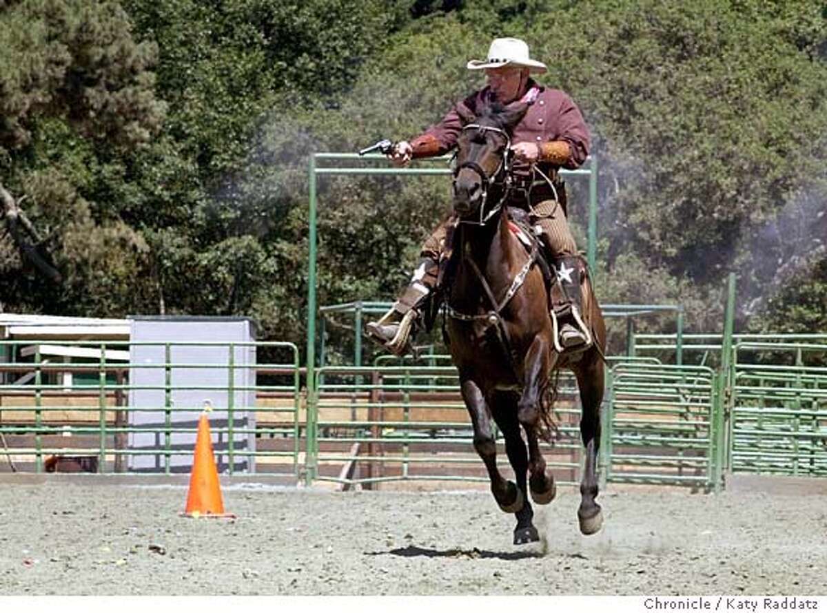Wild West hotshots / Club members ride horses, fire pistols and live ...