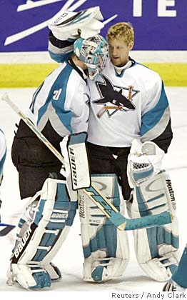 SHARKS SET IN THE NET / San Jose has the luxury of 2 playoff-proven ...