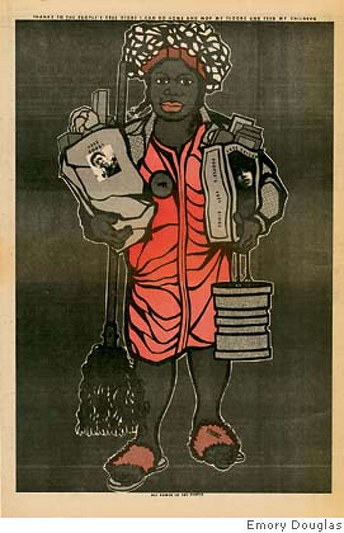The Black Panthers advocated armed struggle. Emory Douglas' weapon of ...