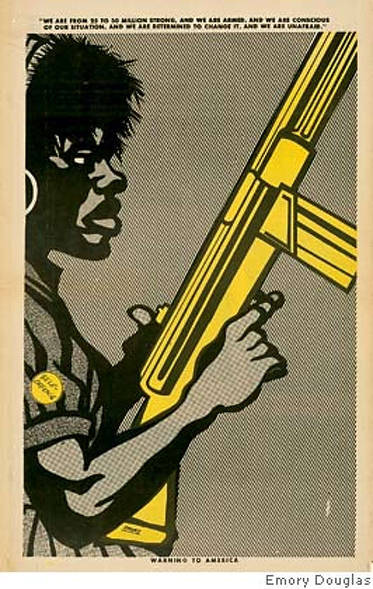 The Black Panthers advocated armed struggle. Emory Douglas' weapon of ...