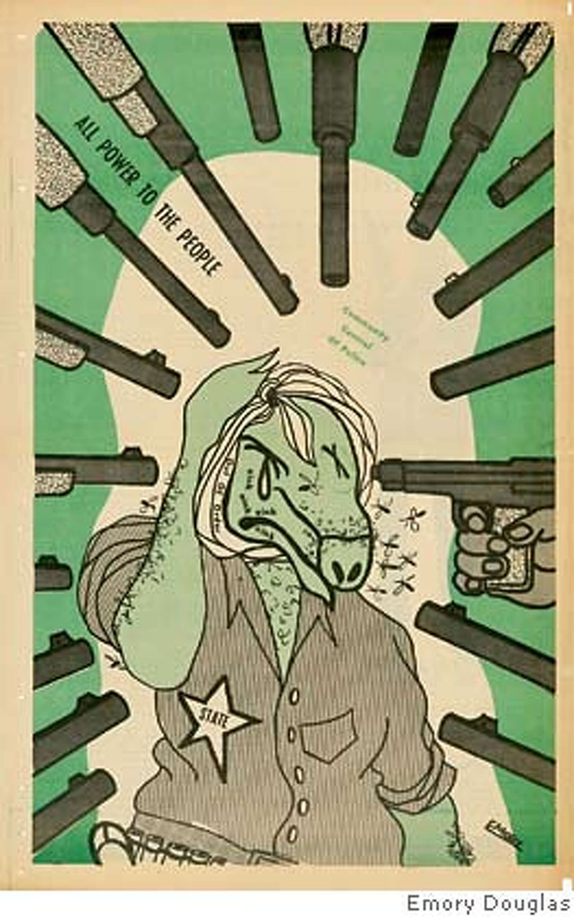 The Black Panthers advocated armed struggle. Emory Douglas' weapon of ...