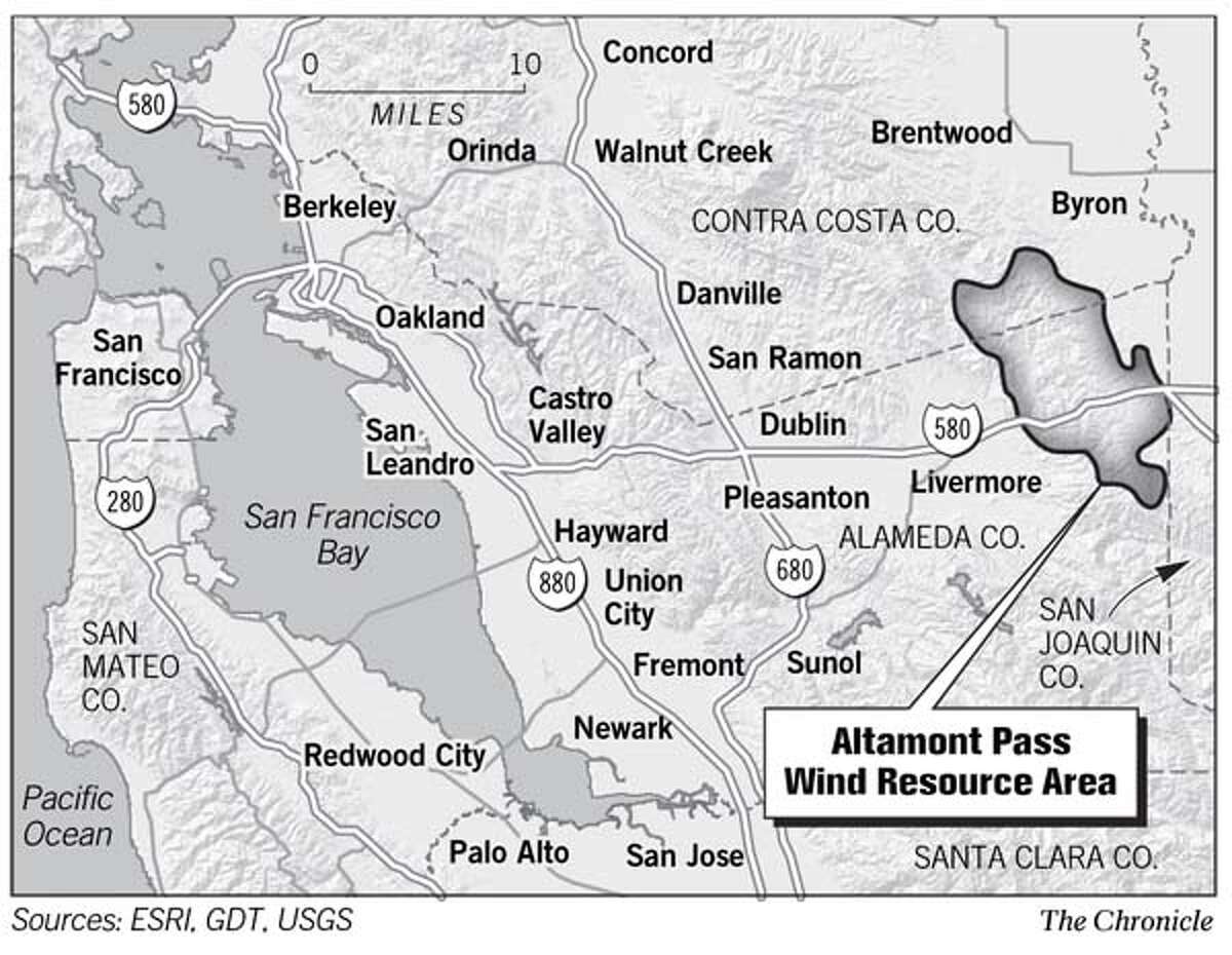 ALAMEDA COUNTY / Wind farms to spare the birds / 2,500 turbines in ...