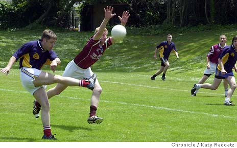 The pluck of the Irish / Gaelic games lively import from auld sod