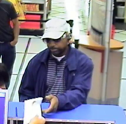 Bank robber caught on camera