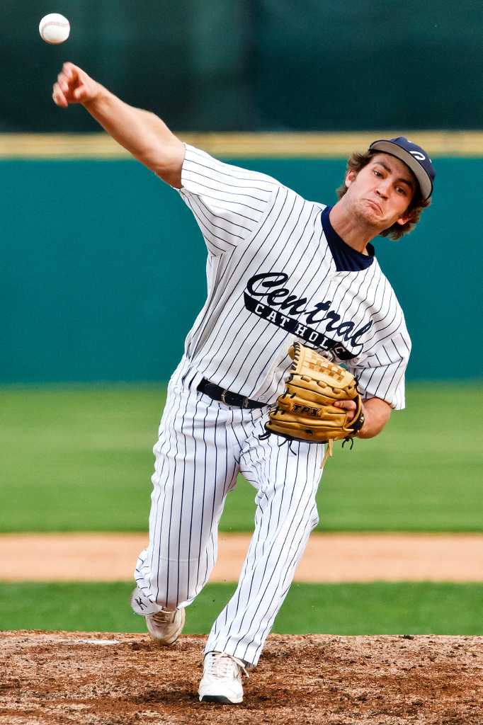 Central Catholic pitcher throws no-hitter