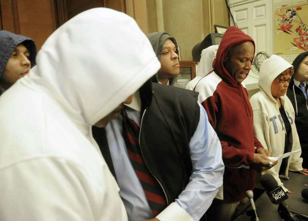 'Hooded' legislators make a point