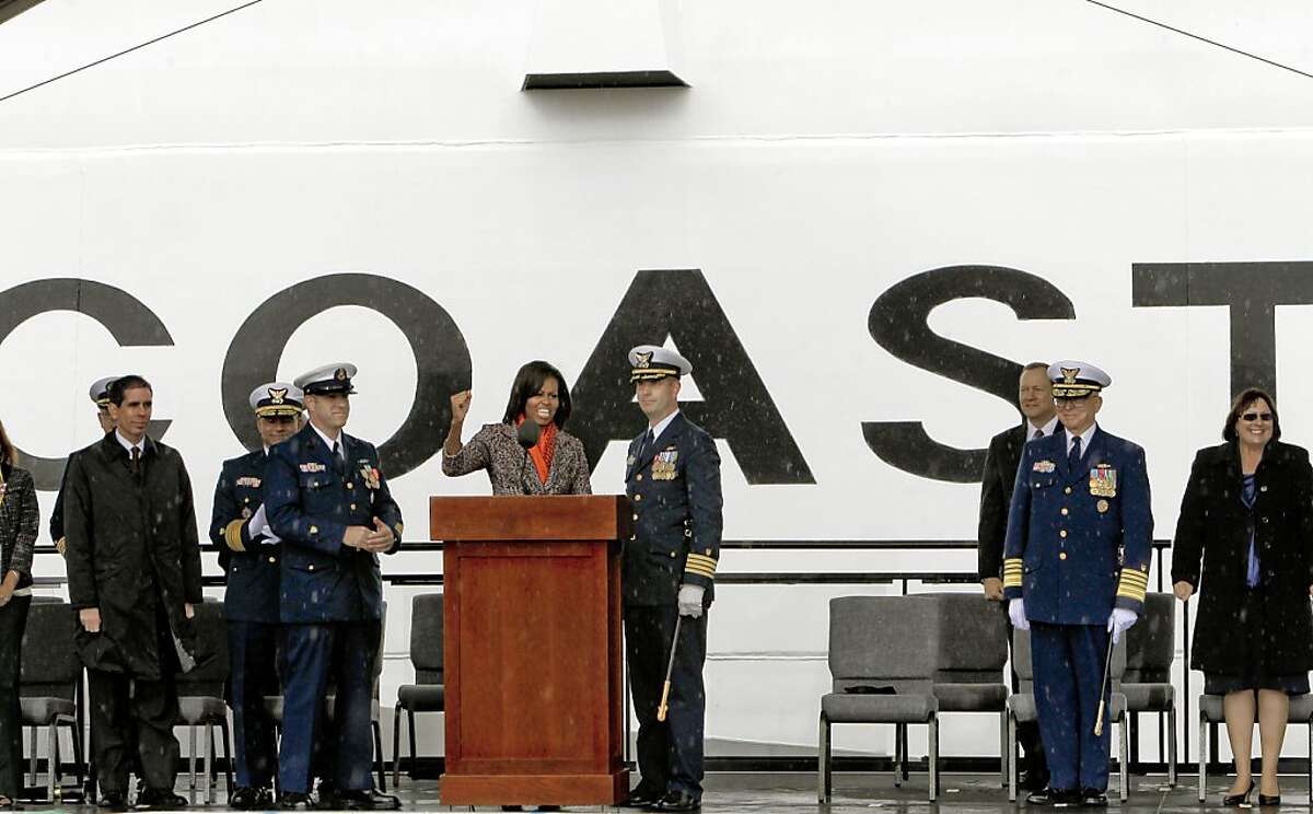 Michelle Obama commissions Coast Guard cutter