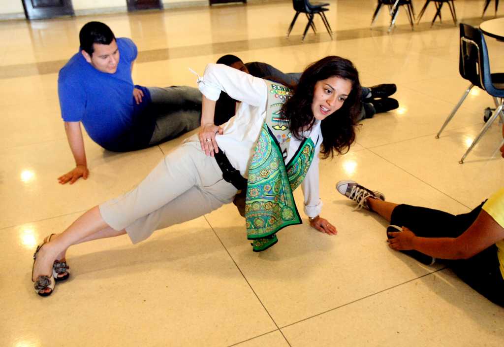 A super student stretches out