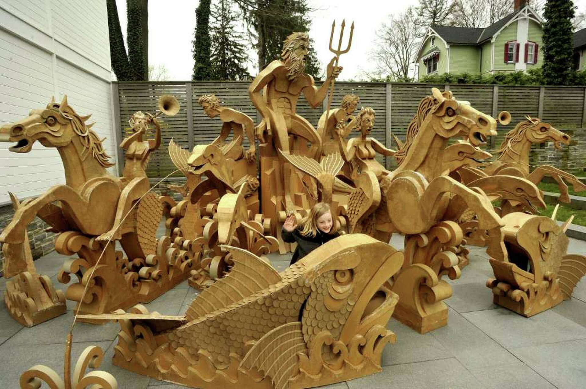 Giant cardboard sculpture takes final bow at Aldrich