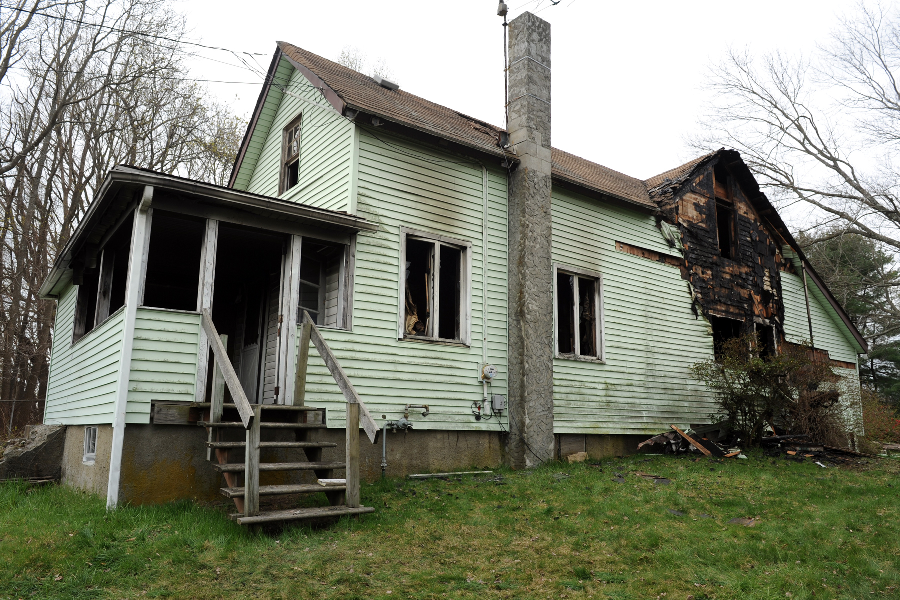 Bridgeport house goes up in flames