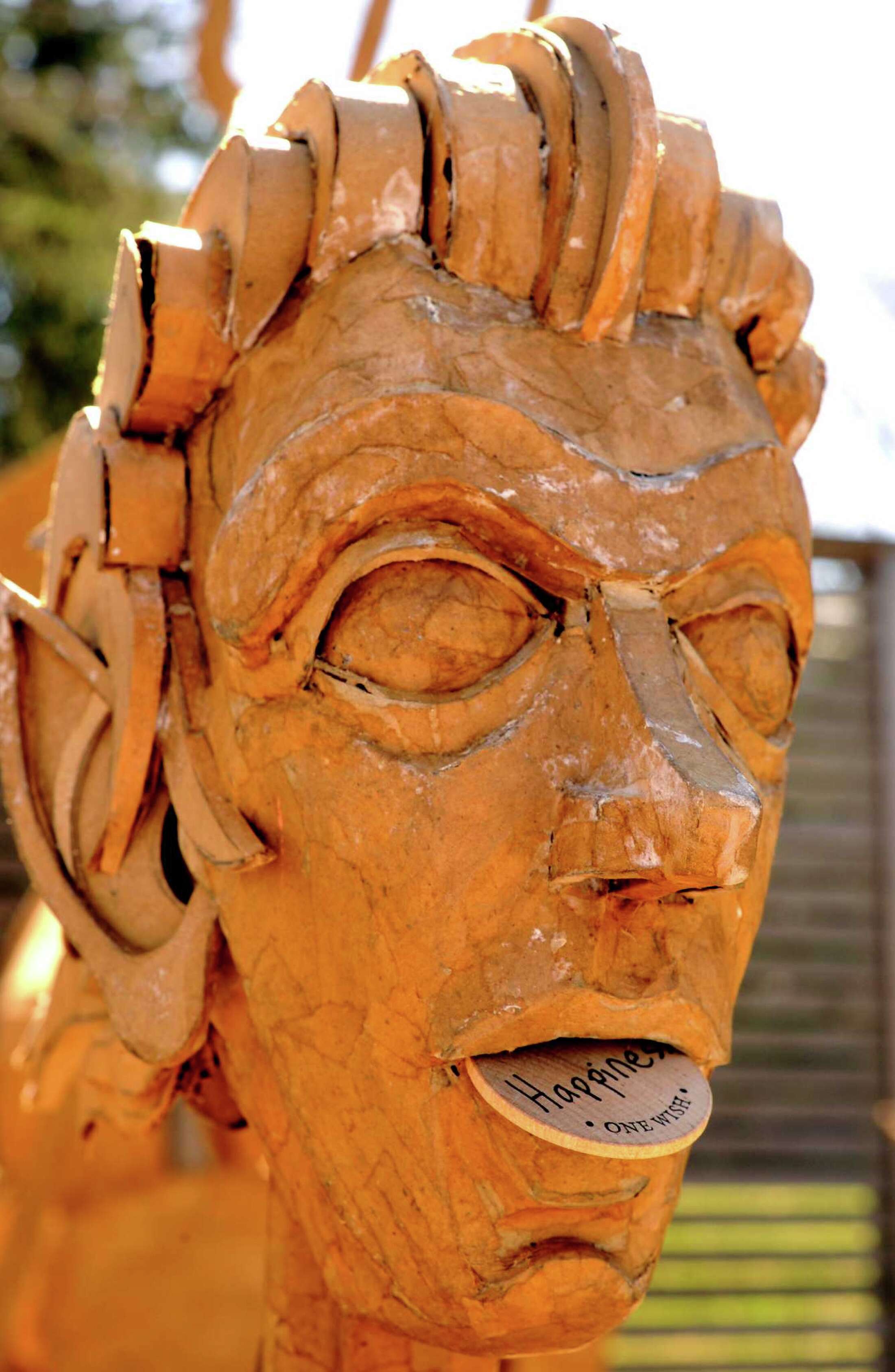 Giant cardboard sculpture takes final bow at Aldrich