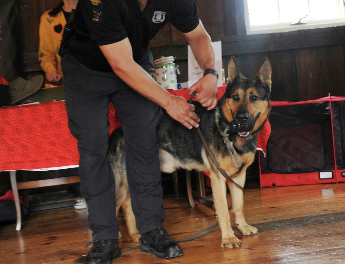 Greenwich Police honor K9 team on canine Tyro's retirement
