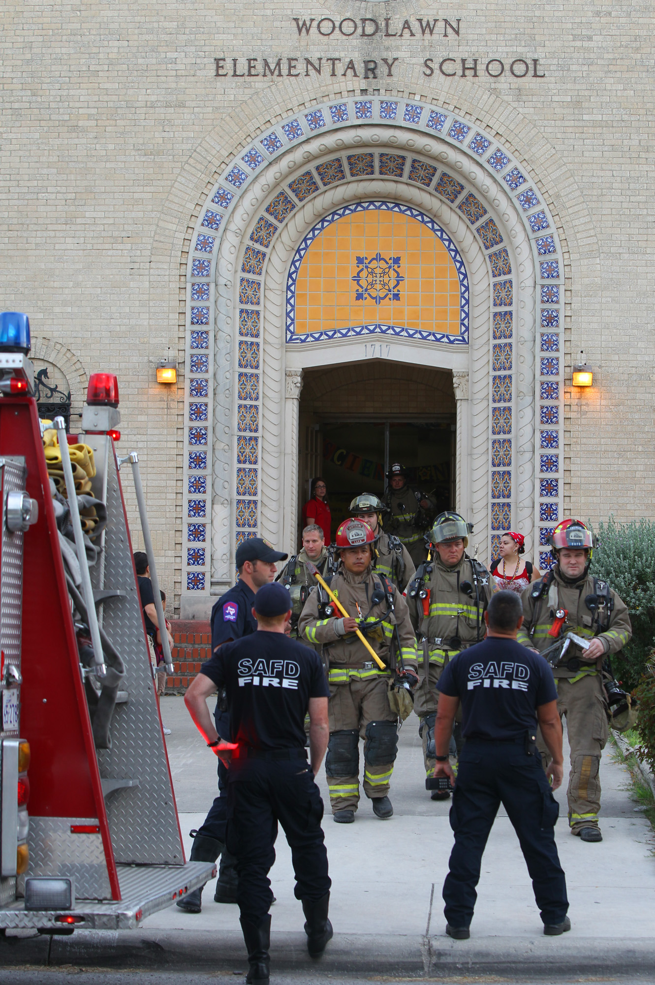 Fire erupts at elementary school