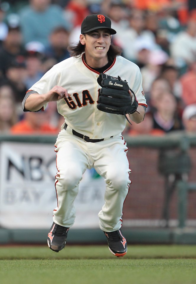 SF Giants' Tim Lincecum shines on mound, or bases