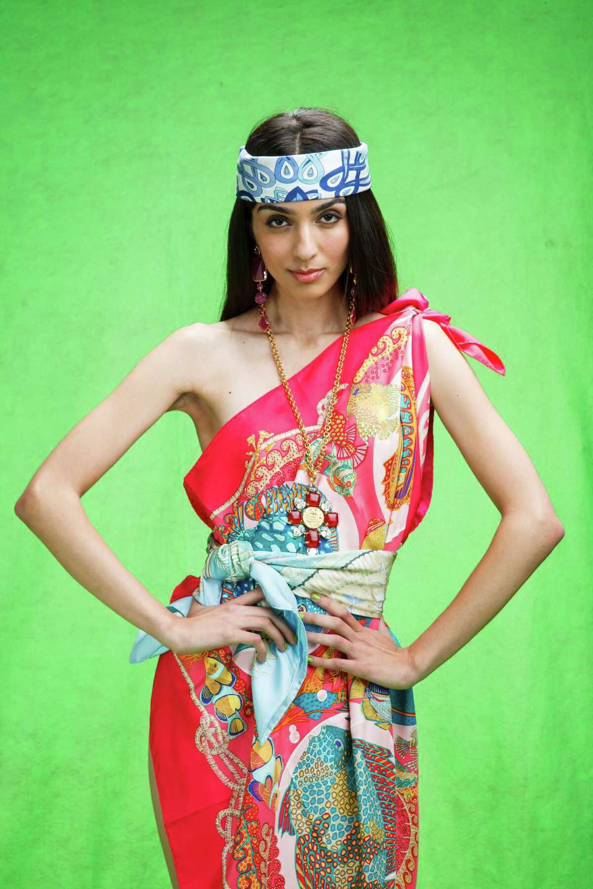 Tie one on: Scarves act as the perfect summer getaway gear