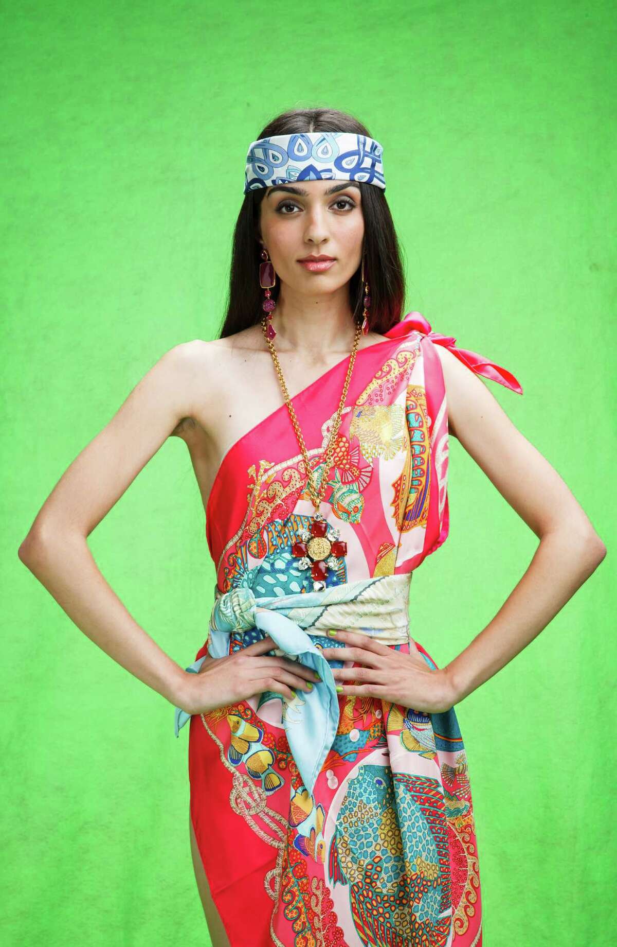 Tie one on: Scarves act as the perfect summer getaway gear