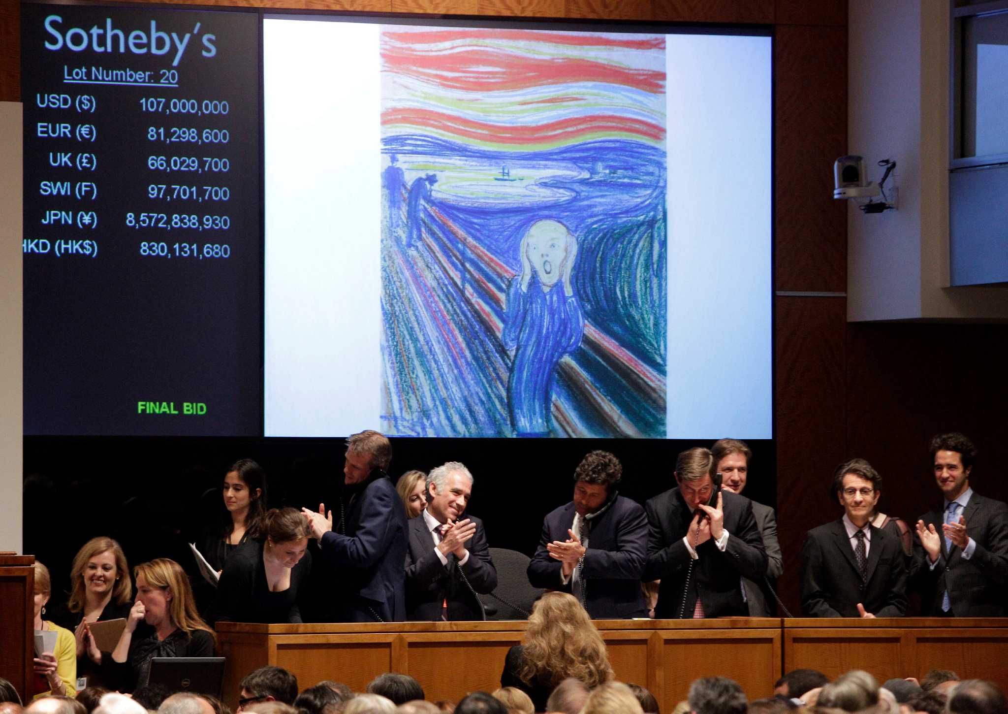 'The Scream' scares up record $119.9M at auction