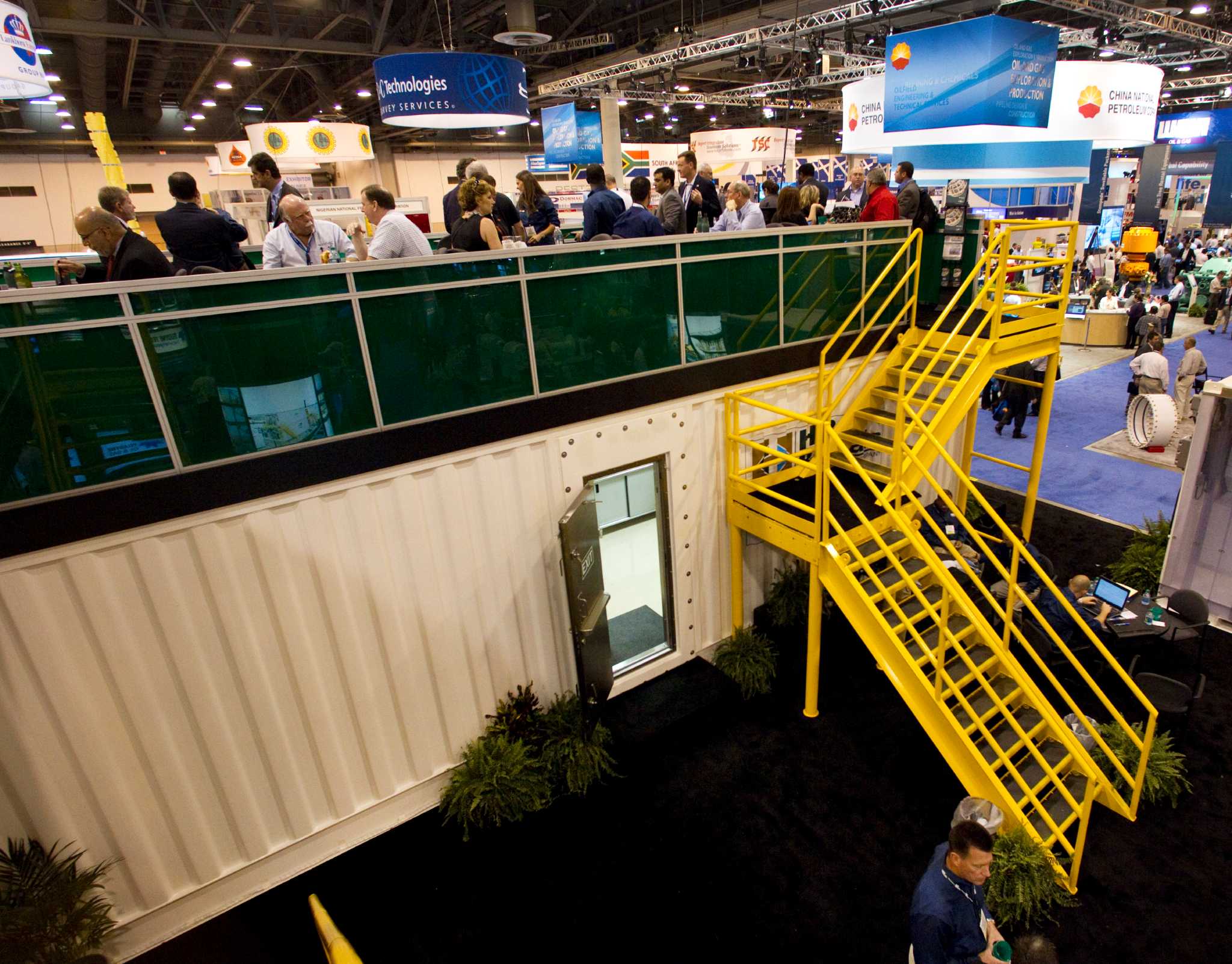 A free lunch, at the right booth with the right badge
