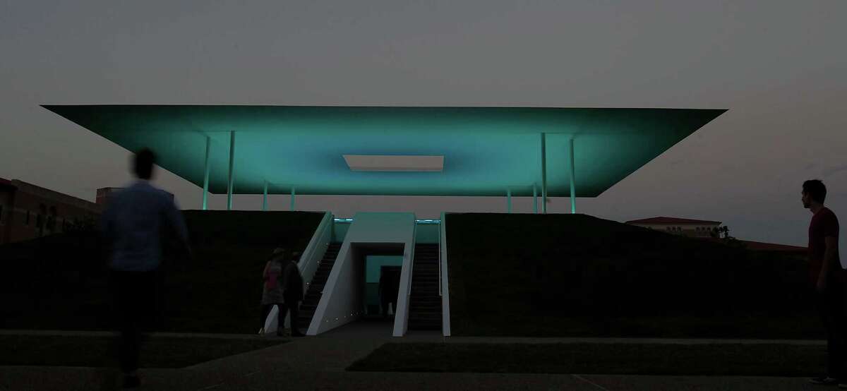 Rice skyspace performs at twilight