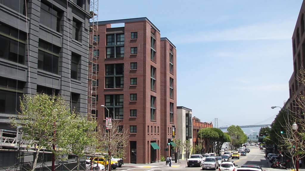 Design of mid-rise housing sets neighborly tone