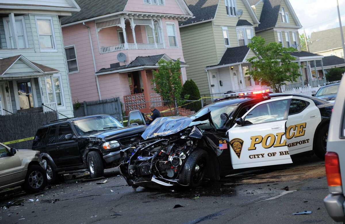 Bridgeport cruiser, SUV collide head-on
