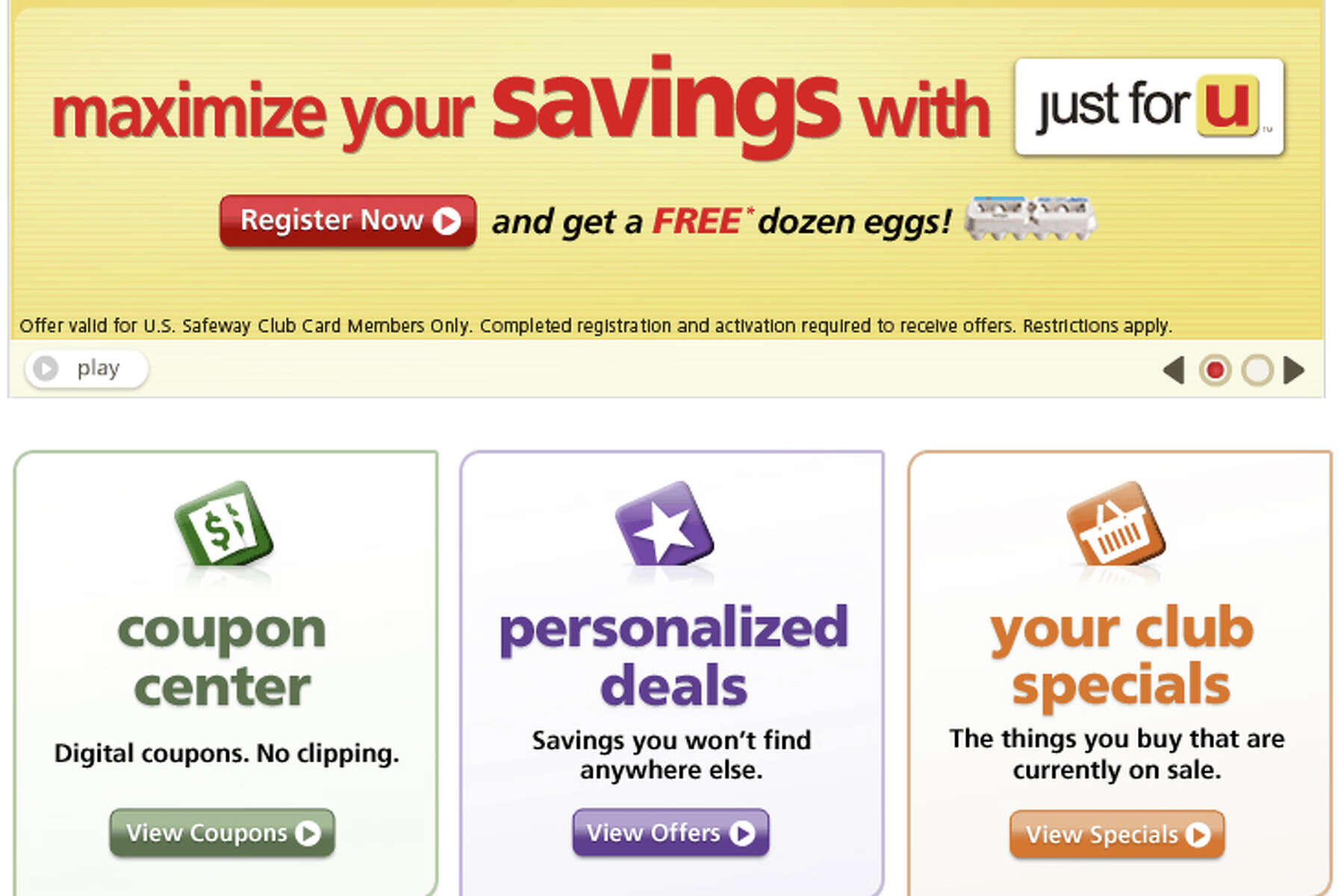 Safeway Cards Registration