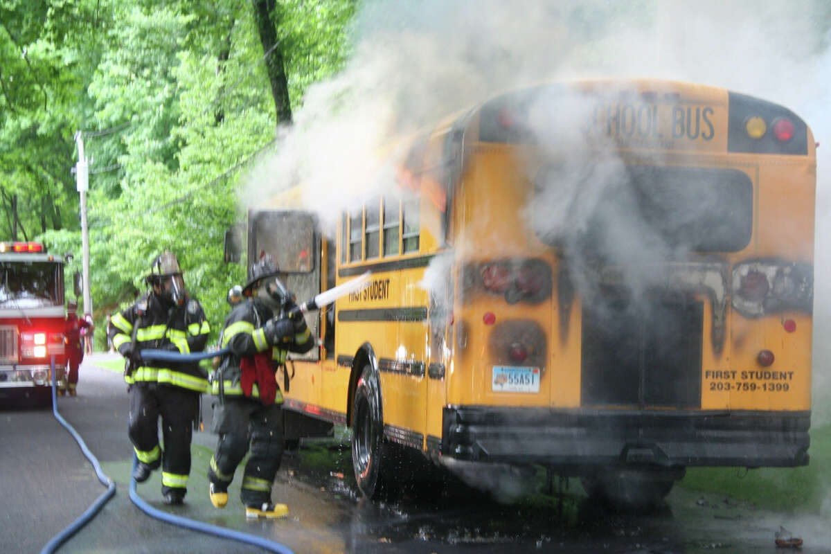 School bus catches fire; students escape safely