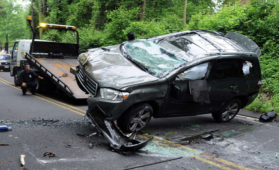 Flipped SUV closes High Ridge