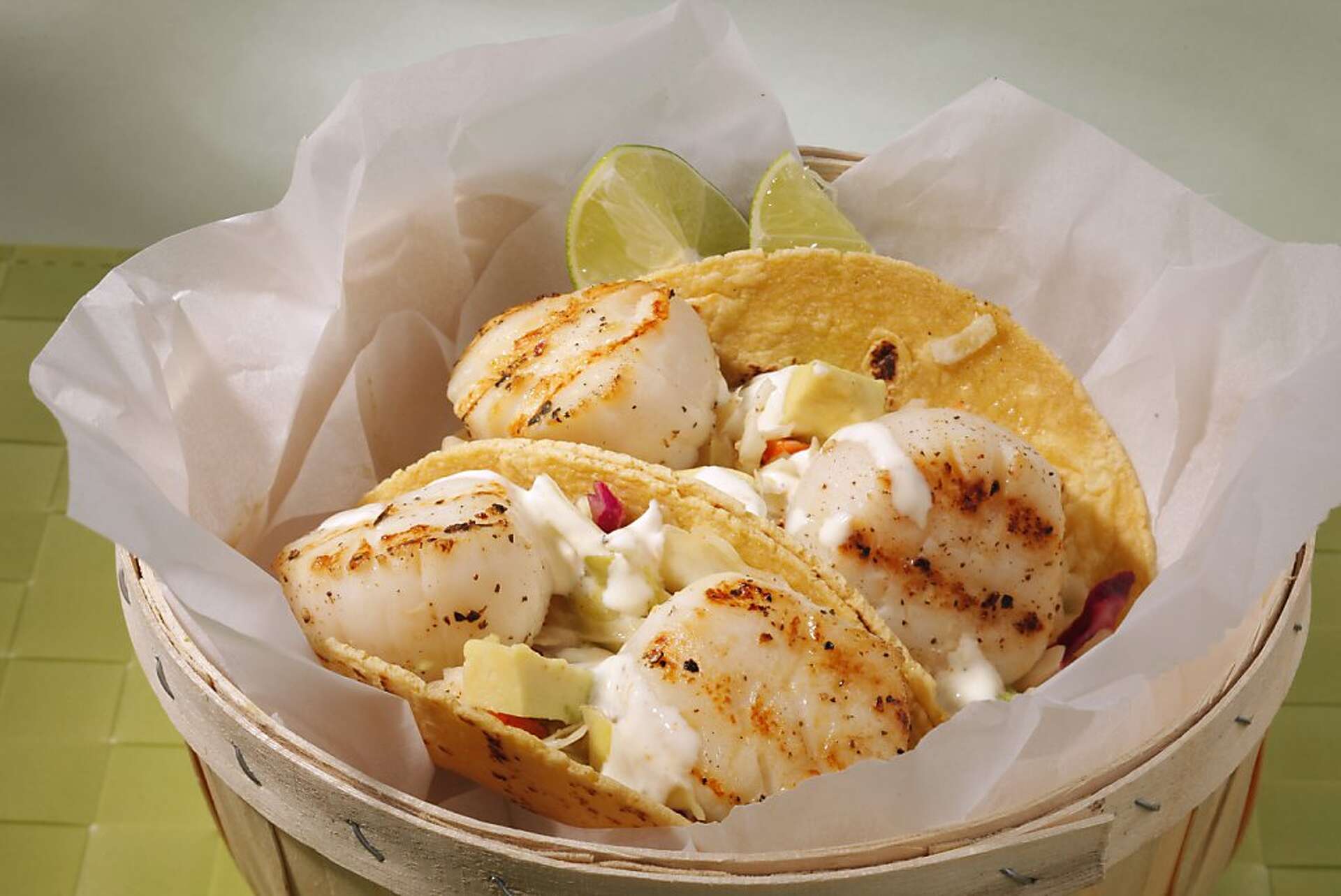 Toss scallops on the grill for a taco twist