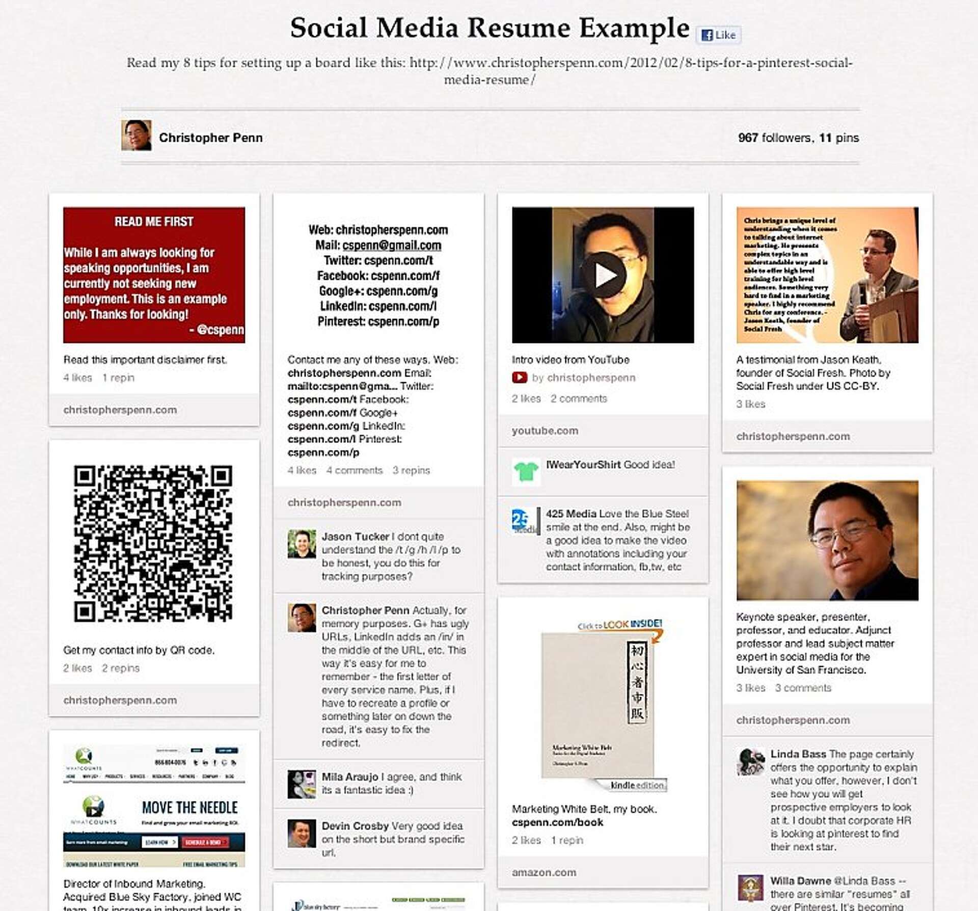 Pinterest resumes - a way to pin down jobs?