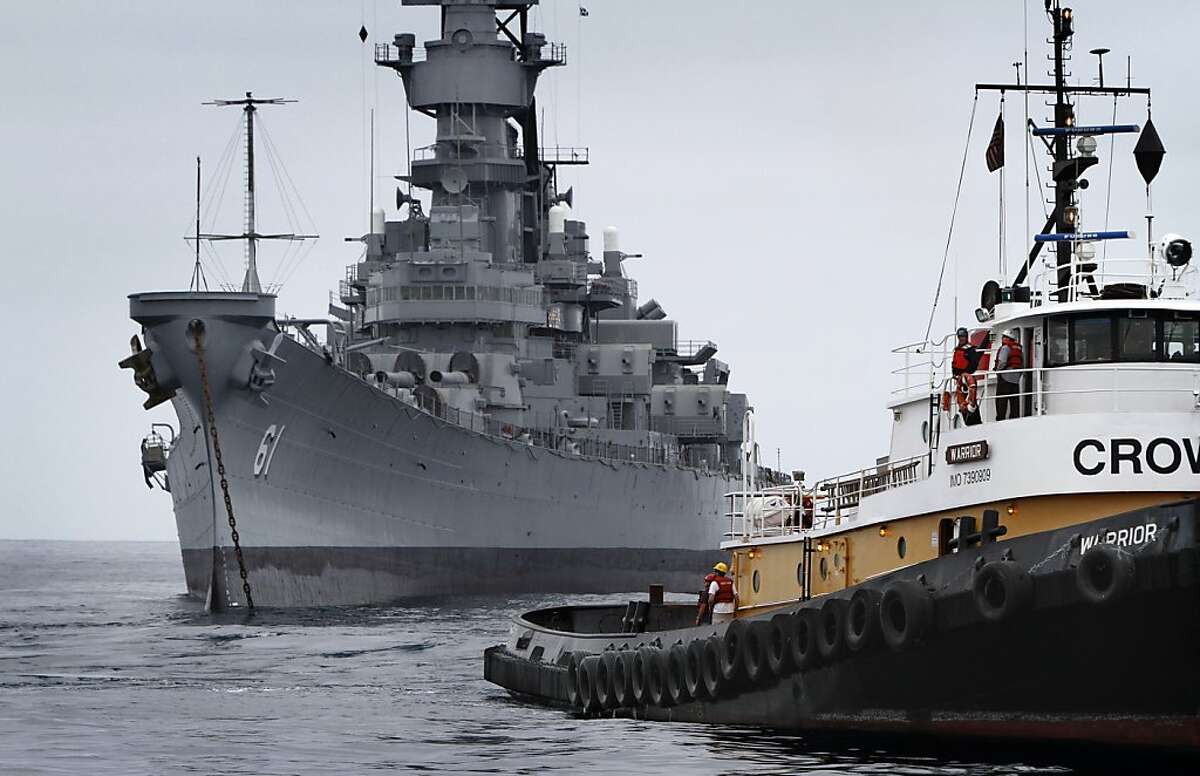 Battleship Iowa docks into final L.A. home