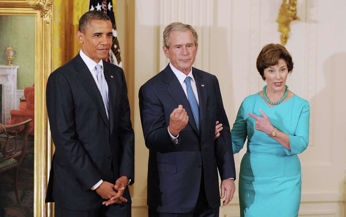 Bush portraits unveiled