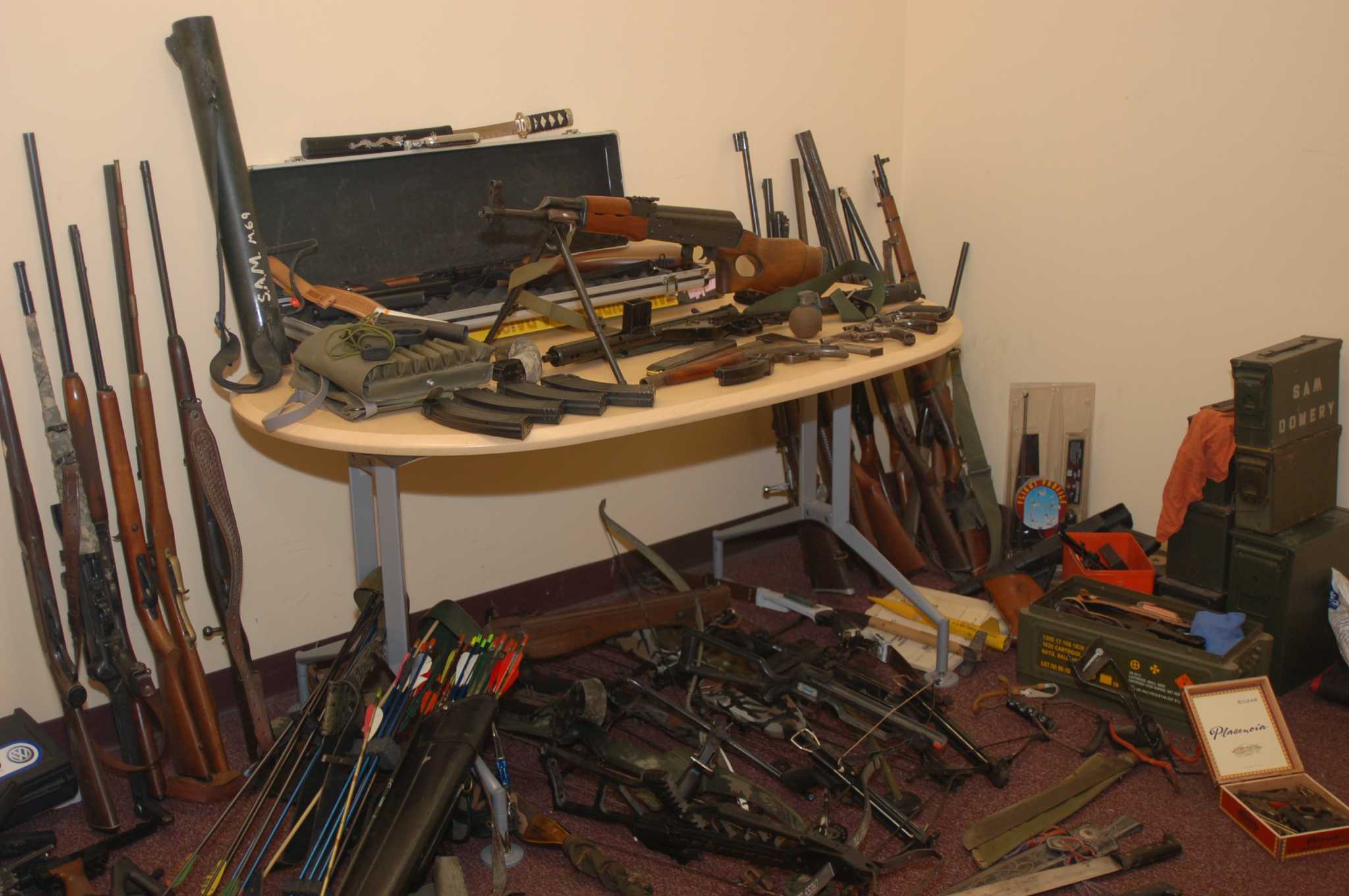 Large cache of weapons seized from Selkirk home