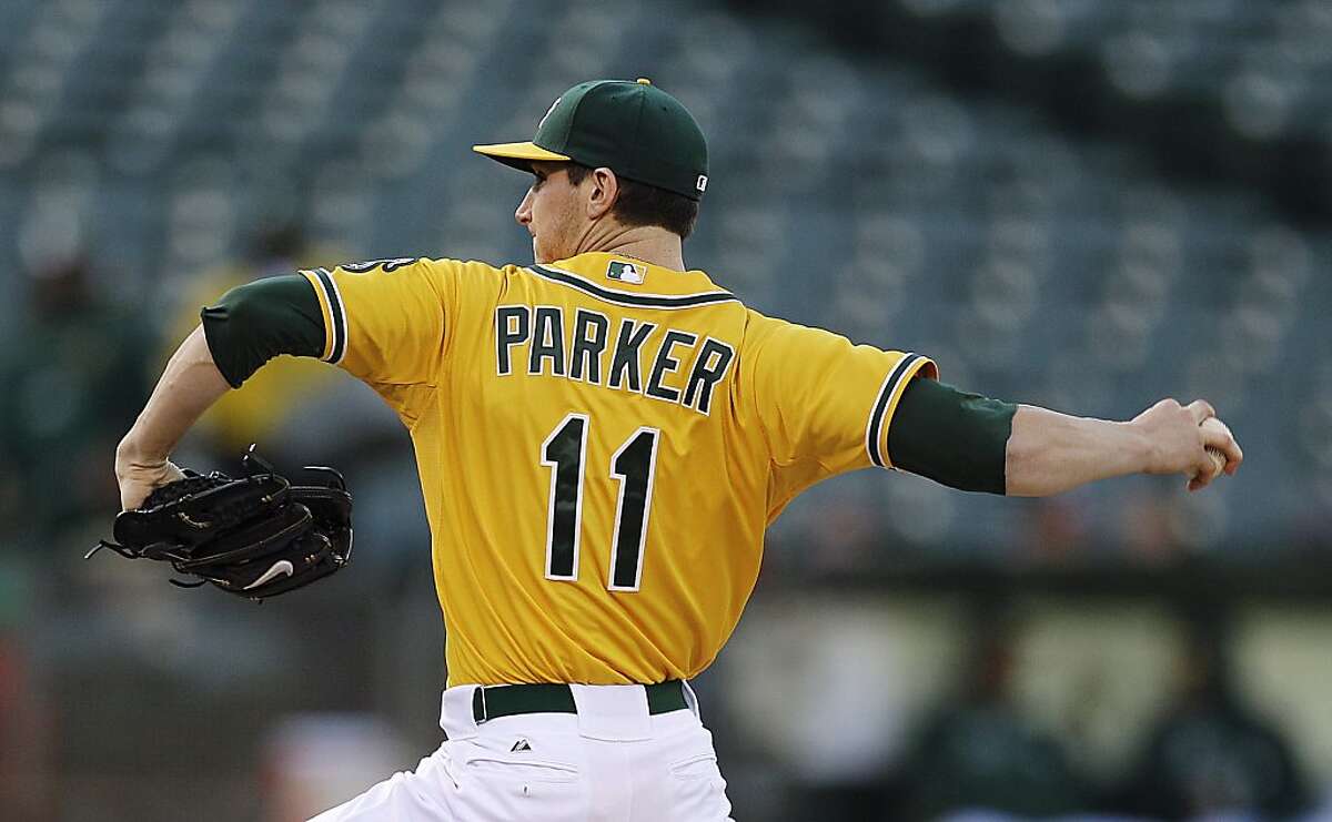 Jarrod Parker flirts with no-hitter, A's win 12-1