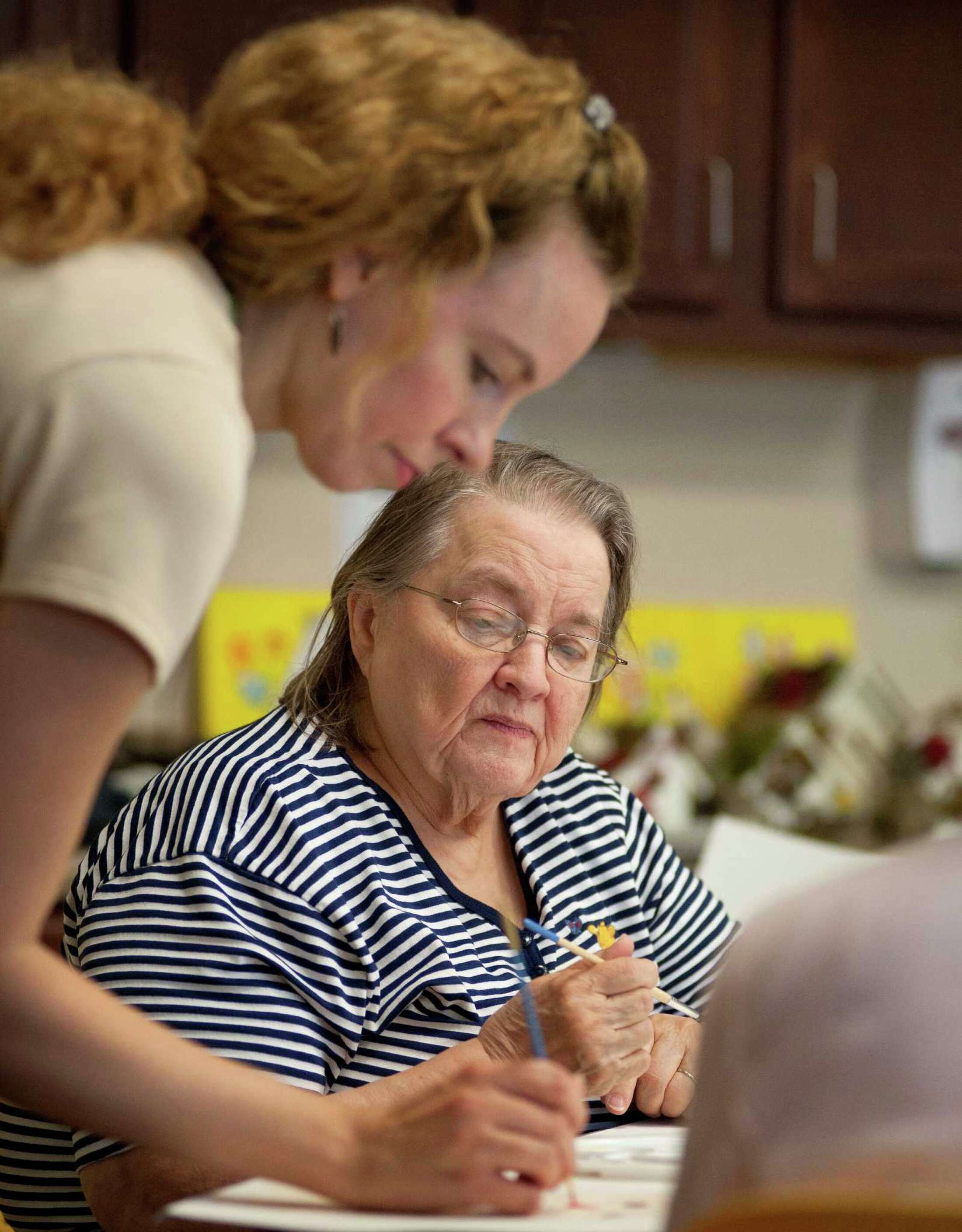 People with dementia express selves through art