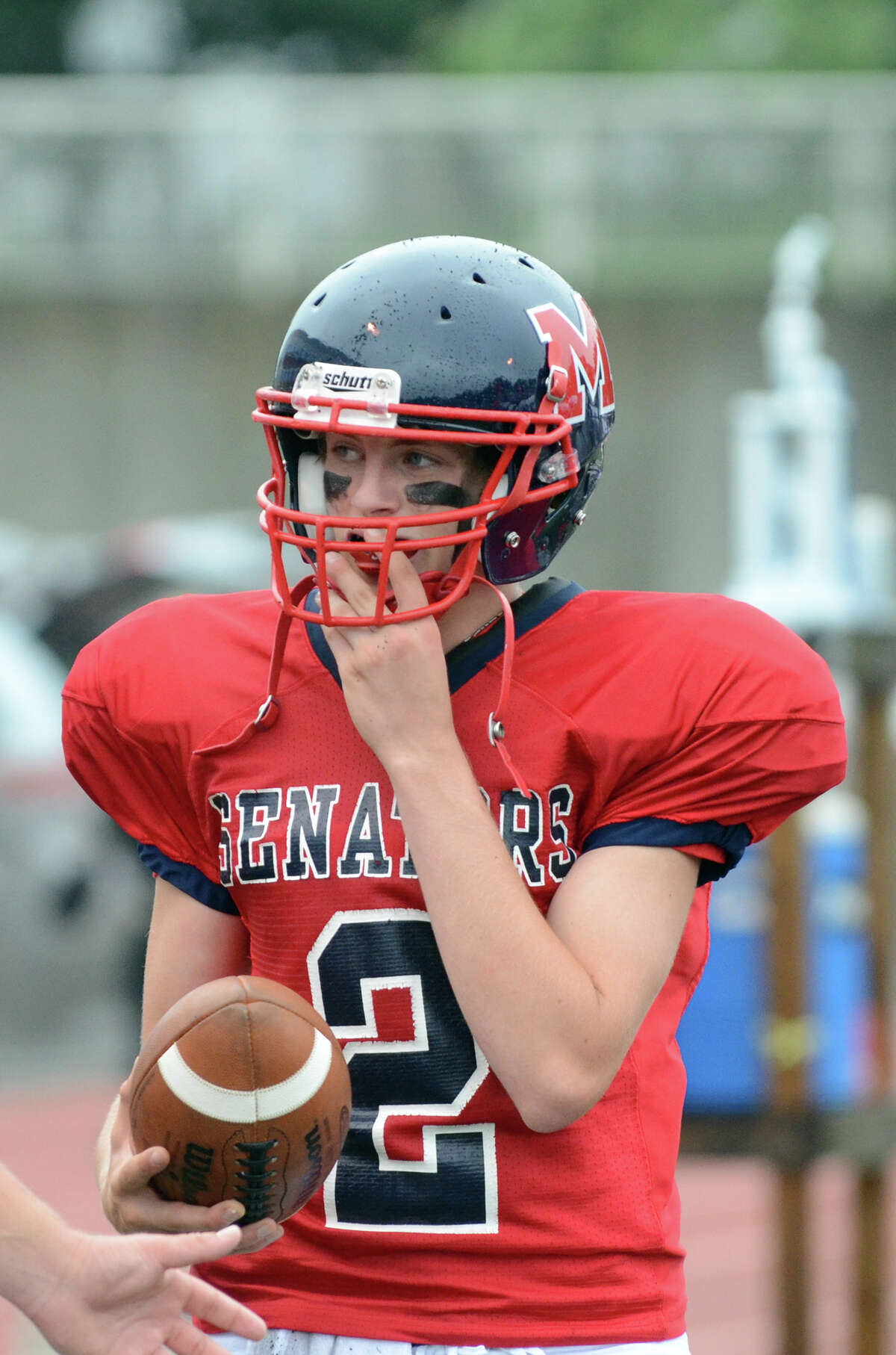McMahon football leaning on its seniors in spring workouts