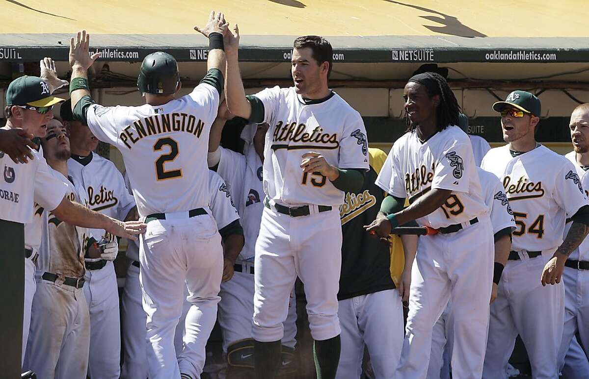 A's muscle up for season-high 5th straight win