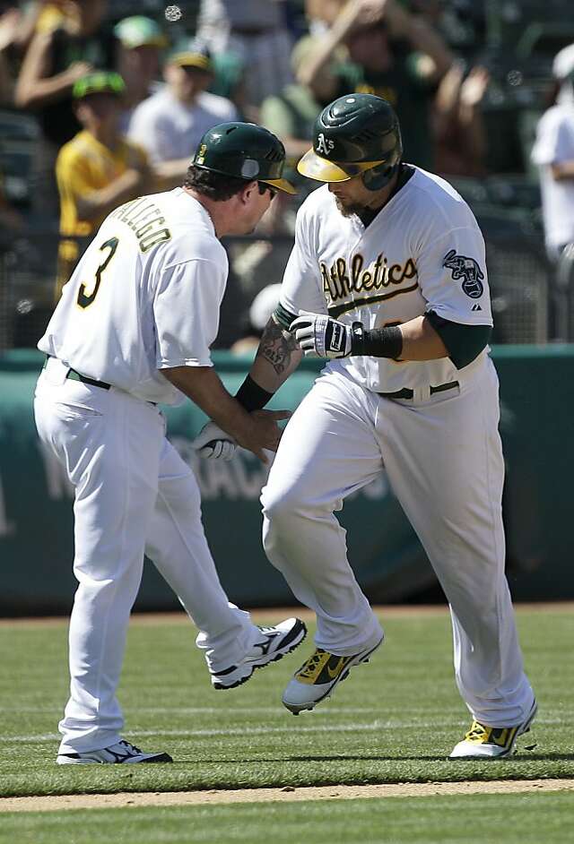 A's muscle up for season-high 5th straight win