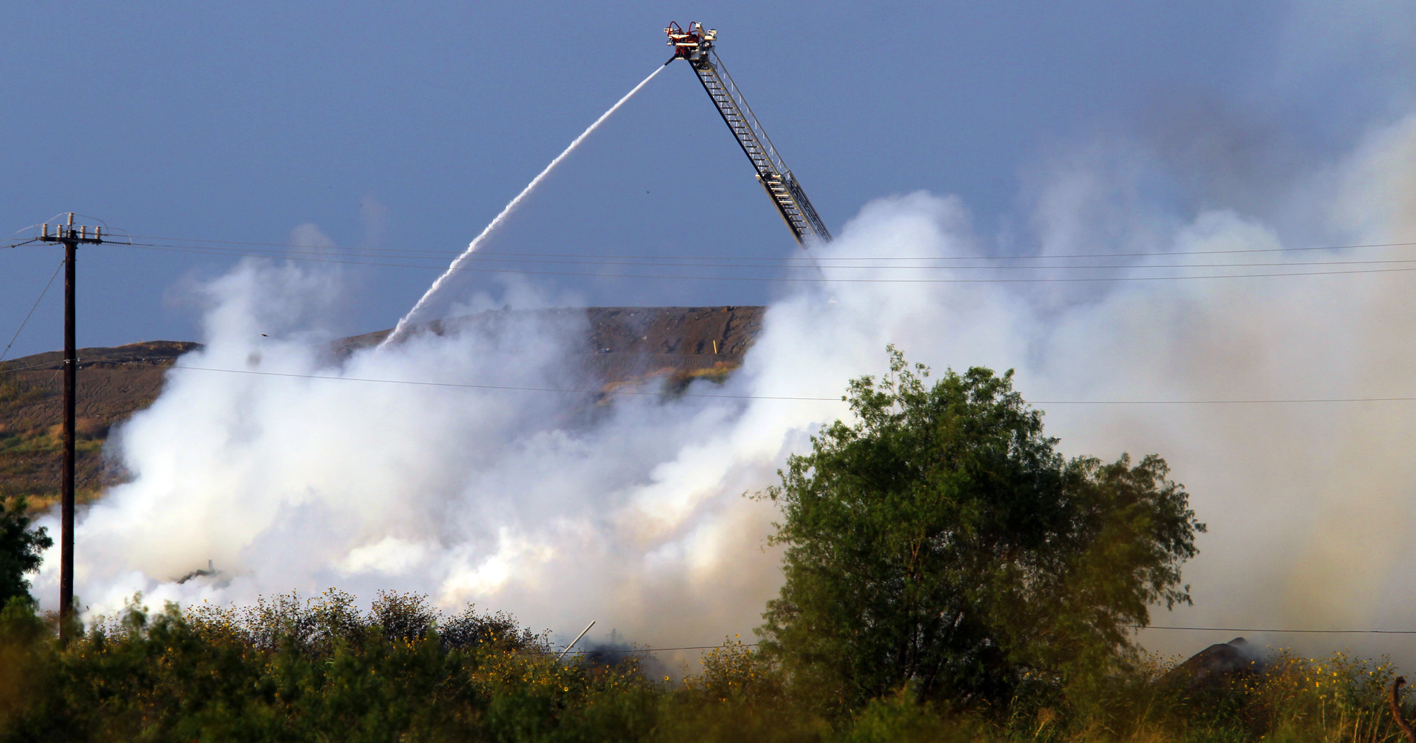 Massive compost fire could burn for days