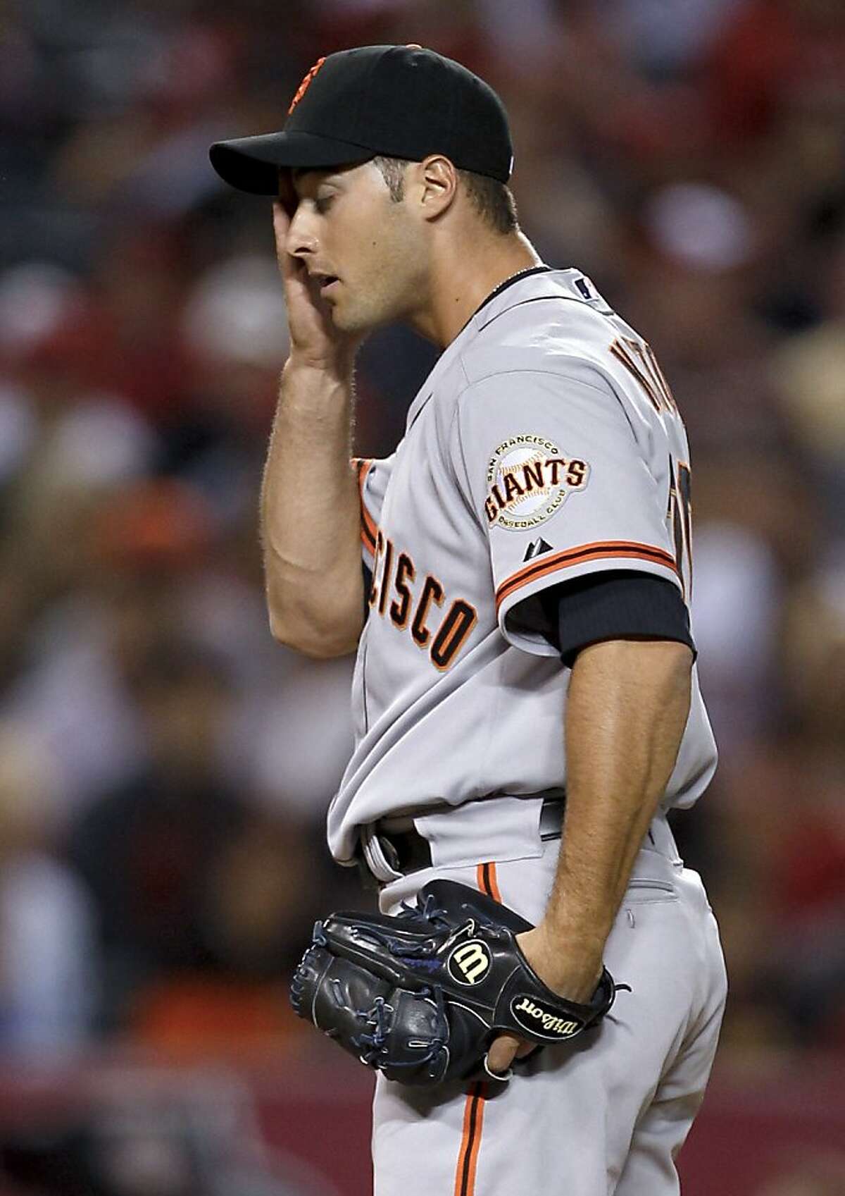 SF Giants' Barry Zito struggles, Angels cruise